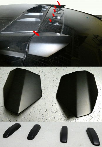 17-19 HONDA CIVIC 5DR TYPE-R STYLE ROOF SPOILER + VORTEX GENERATOR ...